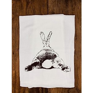 Tea Towel | Bunny Butt | Easter Hare | Cottontail | Woodland Rabbit | Home Decor | Dish Towels Gift