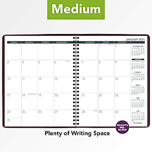 2021 Monthly Planner by AT-A-GLANCE, 7" x 8-3/4", Medium, Winestone (701205021)