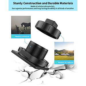 Stock Tank Float Valve, Stock Tank Drain Plug Kit for 50 70 100 150 300 Gallon Stock Tank, Leak-free Design, Use with 1MDB5,MDB6,MDB7,MDB8,1MDC1, for FG424288BLA FG424400BLA FG424500BLA FG424700BLA