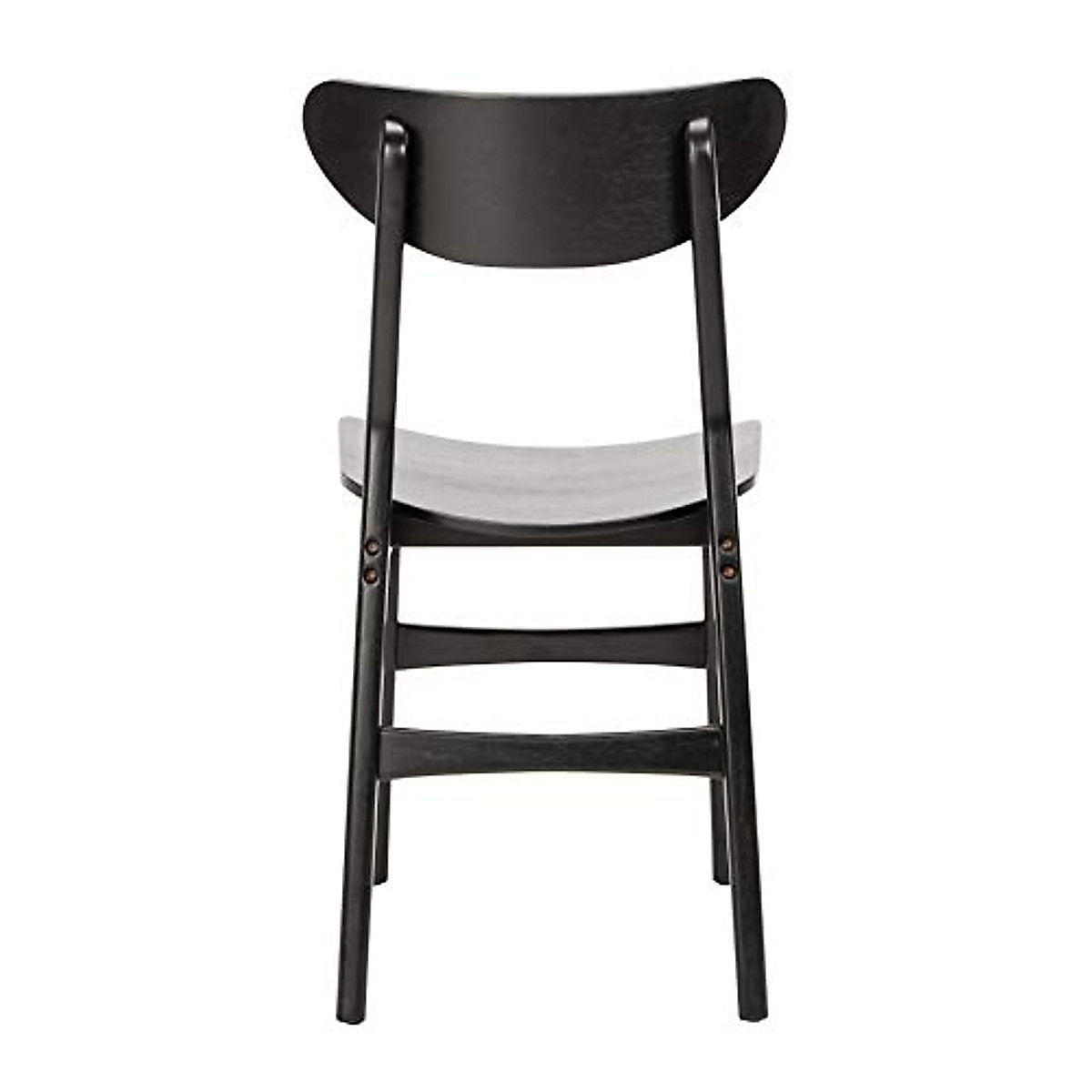 Safavieh Home Lucca Retro Black Dining Chair, Wood, Set of 2