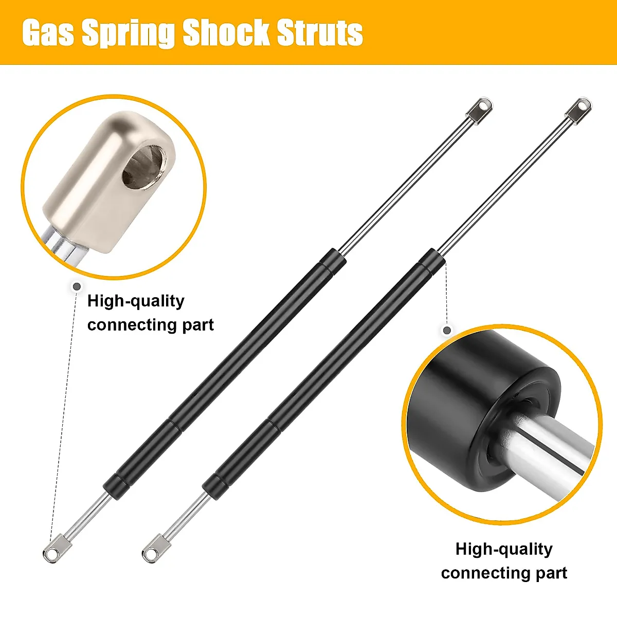 2 Pcs Gas Struts 24 Inch 150 lbs Prop Shock Lift Springs Rod Struts Dual Stroke Heavy Duty for Heavy-Duty Floor Hatch Truck Tonneau Cover Lift Supports Window Lift Support