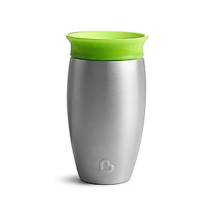 Munchkin® Miracle® Stainless Steel 360 Toddler Sippy Cup, 10 Ounce, Green