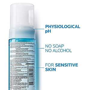 La Roche-Posay Foaming Micellar Cleansing Water and Gentle Makeup Remover, Balances pH, Soap & Alcohol Free