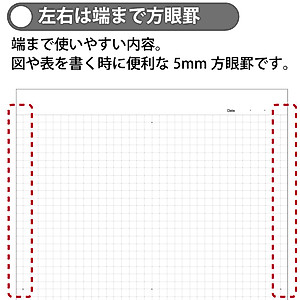 KOKUYO Campus Notepad, Business Type, Grid 5mm Ruled, A5, 70 Sheets, Black Cover, Japan Import (RE-M747S5-D)