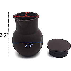 DD-life 3 Pcs Silicone Chocolate Melting Pot, Butter Sauce Milk Microwave Baking Pouring Tool (Black)