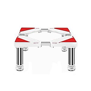 Upgraded Washing Machine Pedestal Heightened 4"/6"/8"/10" Adjustable 18"-25" Refrigerator Base Stand Heavy Duty Dryer Base Platform Refrigerator Cabinet Utility Room