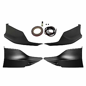 4PCS Front+Rear Bumper Lip Splitter Spoilers Black Compatible with 2016-2017 H0nda Accord 4DR HFP Style Not fit 2DR