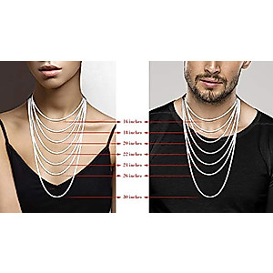 Miabella 925 Sterling Silver Italian Solid 3.5mm Flexible Flat Herringbone Chain Necklace for Women Men, Made in Italy (Length 18 Inches (Small))
