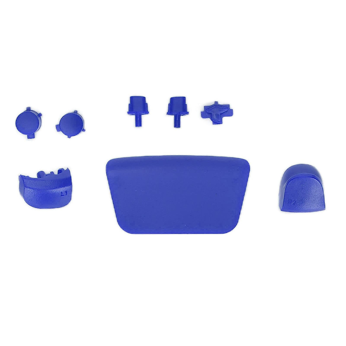 Key Replacement Shell, Transparent Portable Durable Sensitive Buttons Replacement Button Set for PS5 Gamepad Handle Accessories for PS5 Controller(blue)