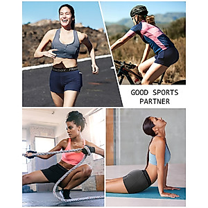 Roadbox Compression Volleyball Shorts for Women - 3 inch Spandex Shorts with Pockets for Running Workout Yoga