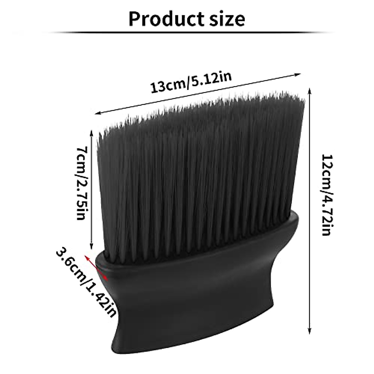 Cobee Car Detailing Brush, Car Cleaning Brushes Duster Soft Bristles Detailing Brush Dusting Tool Dust Removal Brush Dirt Dust Clean Brushes for Car Interior Exterior Leather Air Vents(Black)