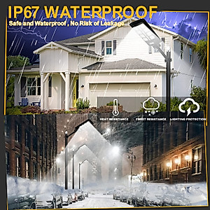 SUN NEED Solar Street Light,300W Solar Street Lights Outdoor Dusk to Dawn 30000Lumens Motion Sensor with Remote Control,IP67 Waterproof Led Solar Outdoor Lights,for Parking lot,Garden,Street(2 Set)