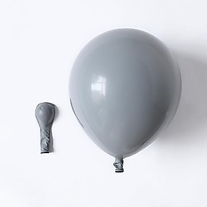 Double Stuffed Dusty Blue Blush Balloon Garland Balloons with 138PCS White Sand Grey Latex Balloons Neutral Balloon Arch Kit For Baby Shower Boho Birthday Gender Reveal Party Decorations (Blue)