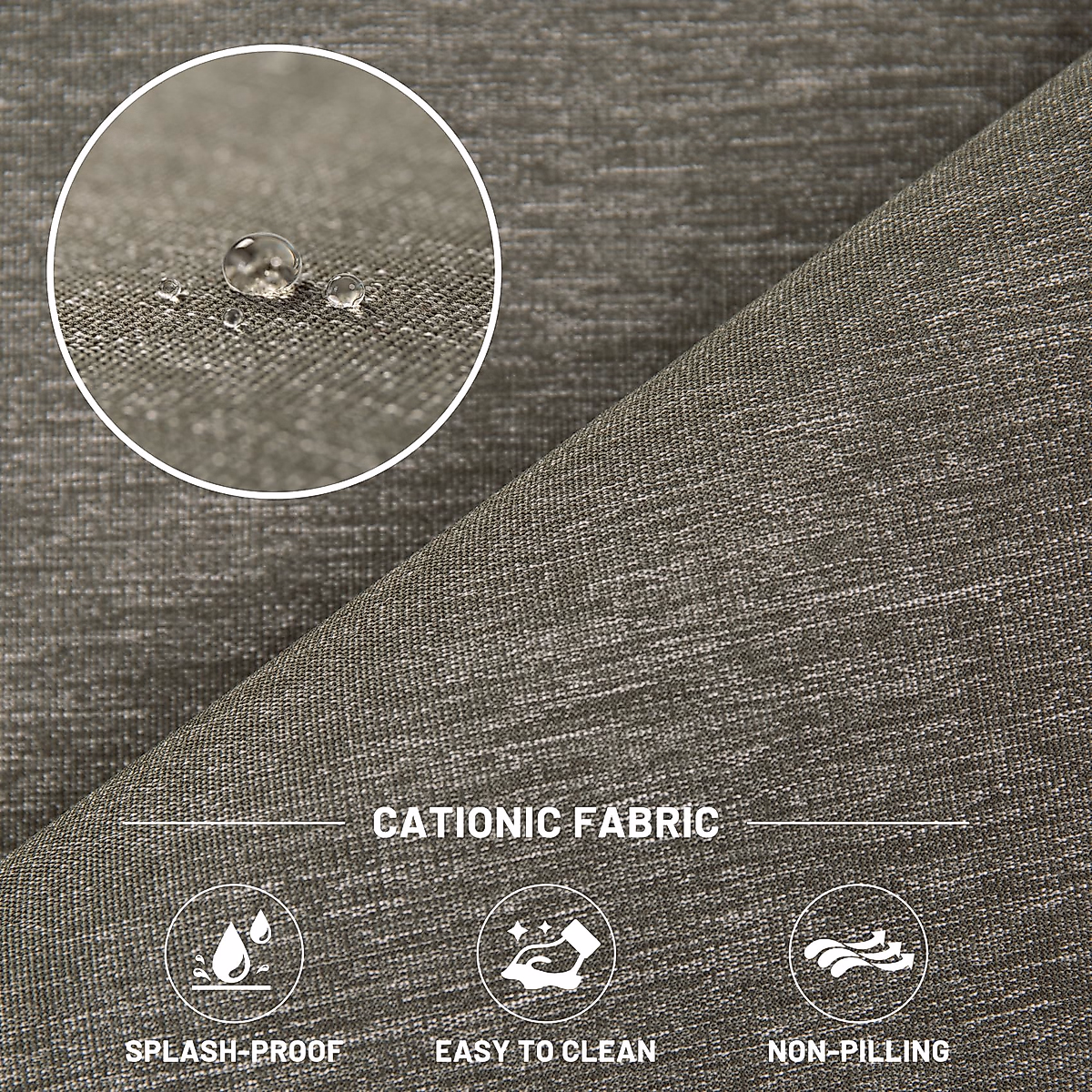 Lokex Bench Cushion,45x16 Inch Waterproof Bench Cushions for Outdoor Furniture,Non-Slip Window Seat Cushions Indoor,Smoke Gray