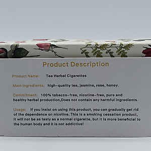 Wild Tea Herbal Cigarettes, Tobacco and Nicotine Free, 4 Packs, 80 Smokes