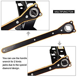 CPROSP Scissor Jack for car/SUV/MPV max 1.5 Tons(3,307 lbs) Capacity with Hand Crank Trolley Lifter with Ratchet, Just for Emergency Use, not for Weekly Projects