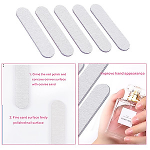 50 Packs 100/180 Grits Mini Nail Files and Buffers Double Sided Emery Boards Manicure Tool for Acrylic Nails, Nail Care