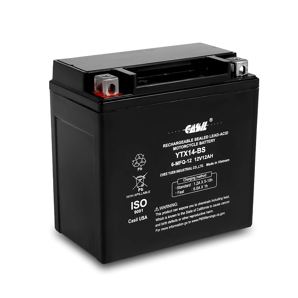 YTX14 BS ATV Battery High Performance - Maintenance Free - Sealed AGM YTX14-BS Motorcycle Battery compatible with Honda Suzuki Kawasaki Yamaha scooter snowmobile