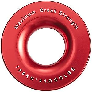 BNEEN Soft Shackle, 1/2" X 24 Inch with Winch Snatch Recovery Ring for ATV UTV SUV Truck Recovery (56000 LBS, 1 Pack Red Ring, 2 Pack Orange Shackle)