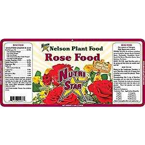 Nelson Plant Food Rose Food for All Types of Roses Climbing Tea Knock Outs Grandiflora with Five Sources of Nitrogen Nutri Star 18-14-10 (2 LB)