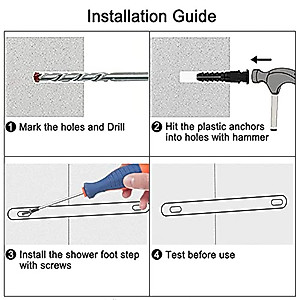 Sanliv Shower Foot Rest Bar,Corner Foot Rest for Shaving Legs,Wall Mounted Shower Foot Ledge,Antislip Knurled Brass Bar Bathroom Step,Brushed Nickel