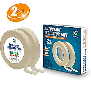 Ks-Tek Autoclave Tape-Sterilization Tape (3/4" Wide) 50m 2Roll