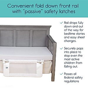 hiccapop Convertible Crib Bed Rail for Toddlers | Crib Rail Guard, Toddler Bed Rail for Crib | Baby Bed Rail Guard with Reinforced Anchor Safety