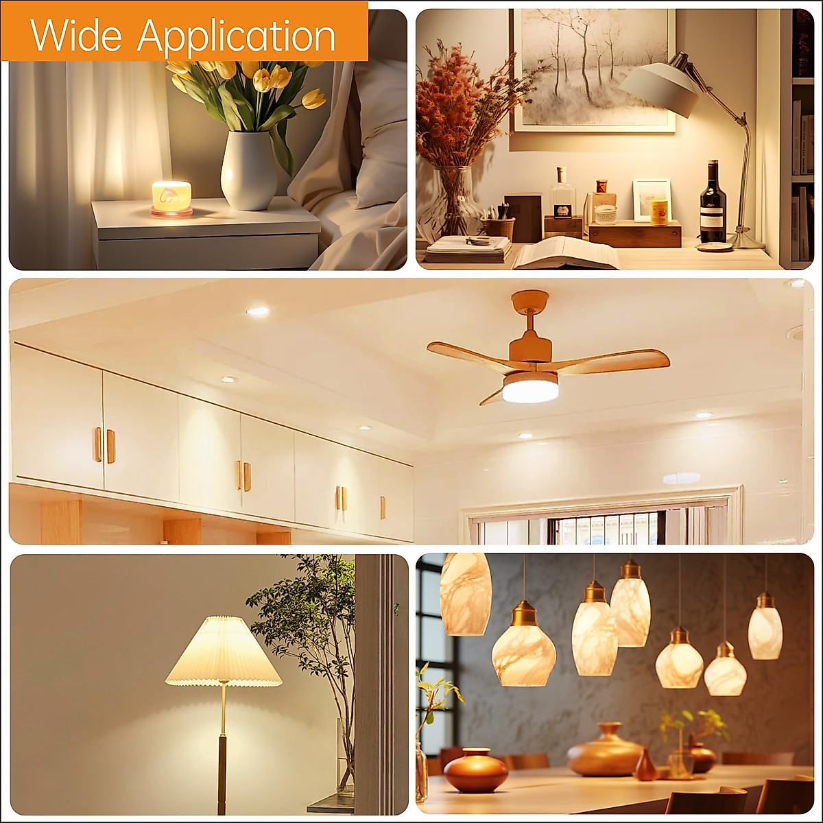 RUCHA E11 Halogen Buld, JDE11 120V 50W Dimmable Halogen Light bulds(Replacement E11 LED Buld), T4 Mini Candelabra Base, for Chandeliers, Candelabra,Ceiling Fan, Table Lamps, Cabinet Lighting, 4 Pack