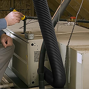 iPower Flexible 4 Inch 8 Feet Aluminum Ducting 4 Layer Protection Dryer Vent Hose for HVAC Heating Cooling Ventilation and Exhaust, 2 Clamps Included, Black