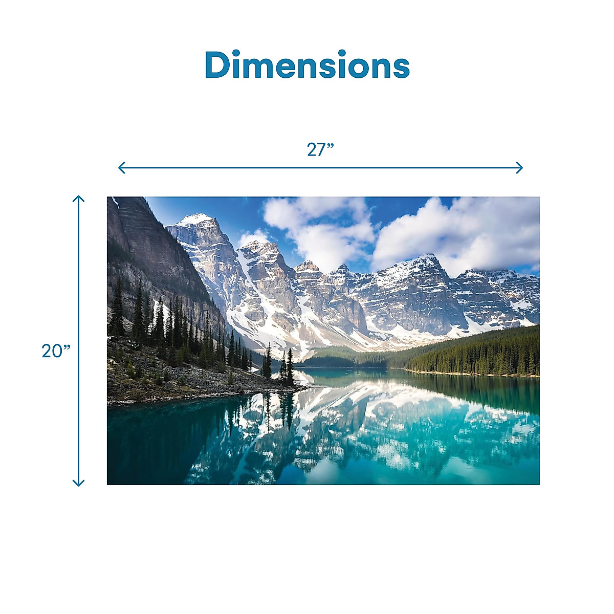 Enovoe Puzzles for Adults 1000 Pieces - Featuring Moraine Lake Alberta - Challenging and Educational Masterpieces Puzzle for Kids - Large, 27x 20 inches - Jigsaw Puzzles 1000 Pieces for Adults