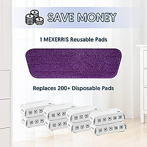 Spray Mops Refill Mop Pads Compatible with Swiffer PowerMop -MEXERRIS Microfiber Wet Mops Replacement Heads Floor Mop Pads Reusable Mop Pads Compatible with Swiffer Power Mop All Spray Mops ,7 Pcs
