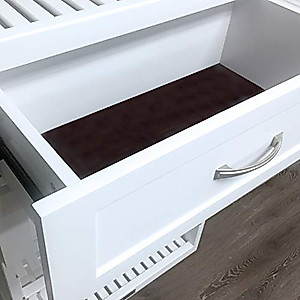 John Louis Home 12in. Deep Woodcrest White Premier Organizer with 5 Drawers (6 and 8in.) and Doors