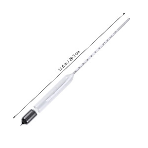 2Pcs Glass Hydrometer Densitometer Glass Float Meter, Pram,Light Meter (1.1-1.2)