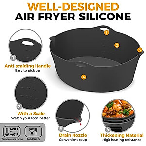 Buauty Crock Pot Liners Fit 7 Quart Oval Crockpots, Food-grade Silicone Large Size Slow Cooker Liners Leakproof & BPA Free & Dishwasher Safe & Reusable Liner Instead of Disposable Crock Pot Liner(7Quart)