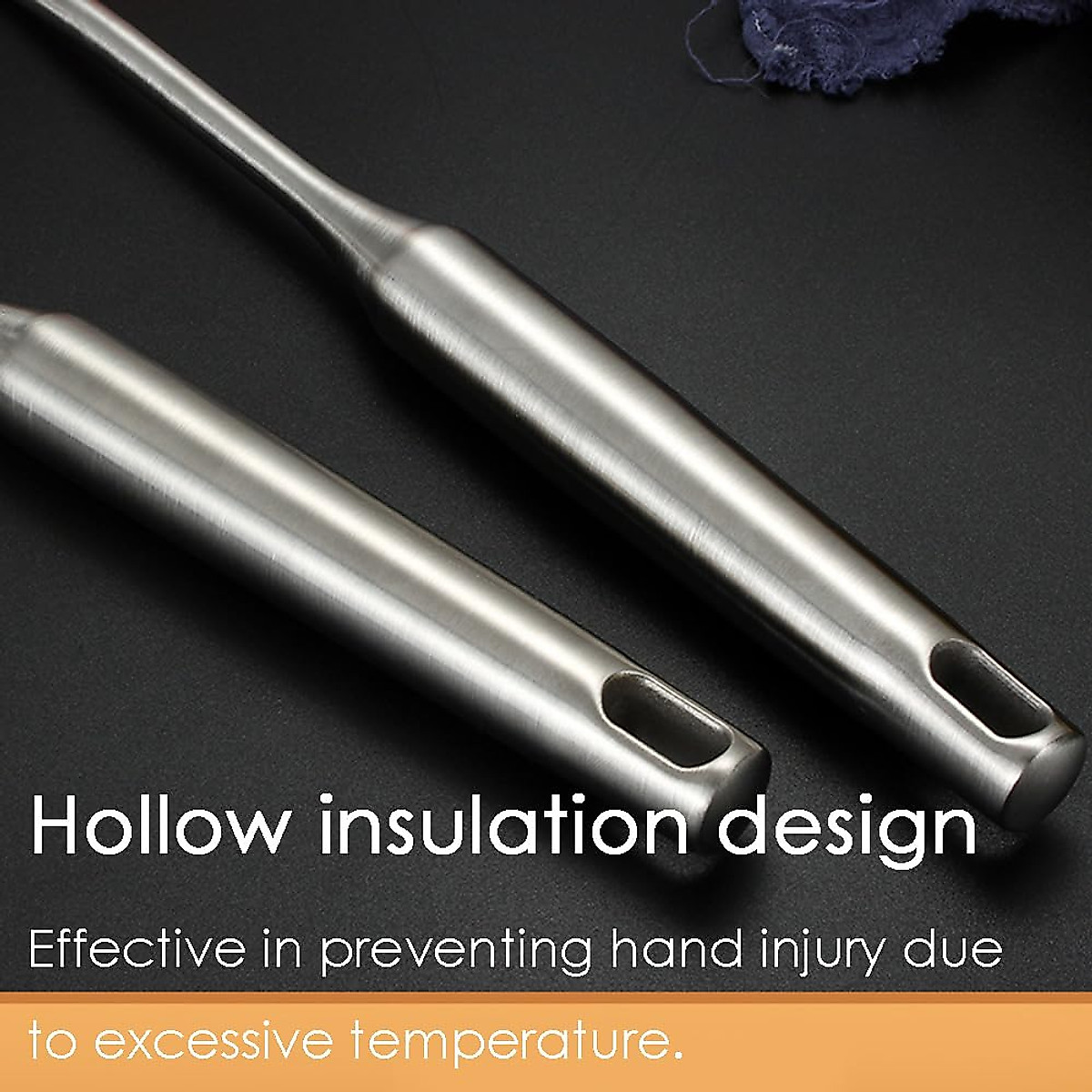 FONGLUAN Stainless-Steel Turner Spatula Set, Set of 2, Slotted Turner, Wok Spatula, Heavy Duty Metal Kitchen Utensils for Cooking