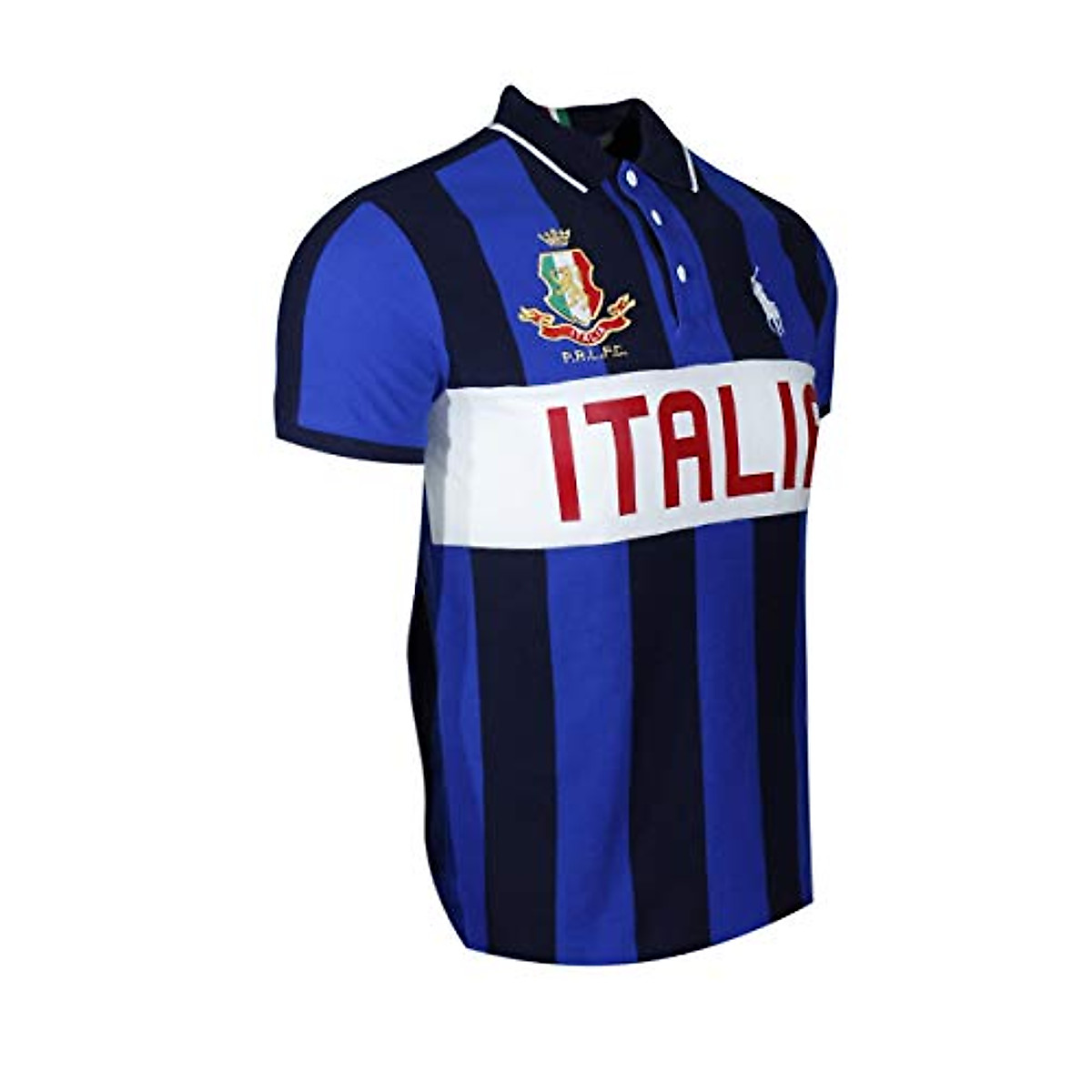 Ralph Lauren Polo Mens Custom Slim Fit Country Polo- Spring 2019 (Large, Italy Blue)