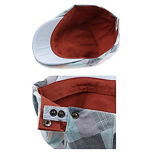 Gudessly Unisex Newsboy Hats Flat Ivy Gatsby Cabbie Driving Berets Hat Golf Cap Flat Cotton Hat Thin Baseball Cap, 826pink