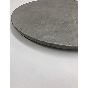 Concrete Cement Lazy Susan Unique, Hand Crafted, Gray, Turntable, 360 Degree Swivel, Made in The USA, Home Decor by Concrete Resurrection (21-1/2" Diameter)