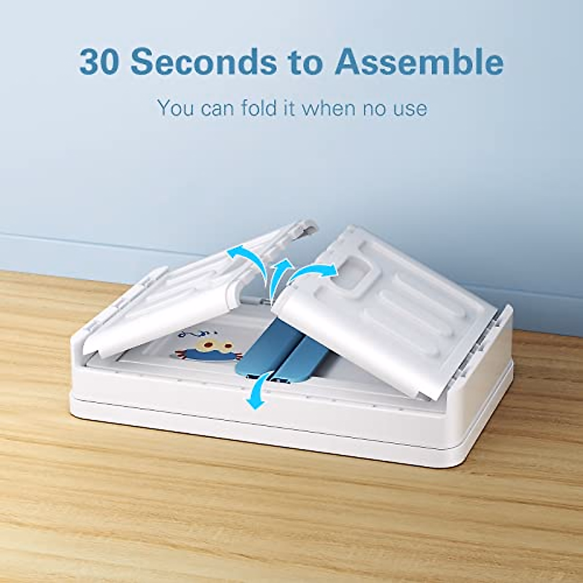 Zarler X-Large Folding Plastic Closet Organizers and Storage , Portable Closet for Hanging Clothes Stackable Storage Bins with Lid Secure Buckle Wheels, Collapsible Storage Container for Toys Baby Home Room (2 Pack 19 Gal Foldable Storage Bins and 1 Pack