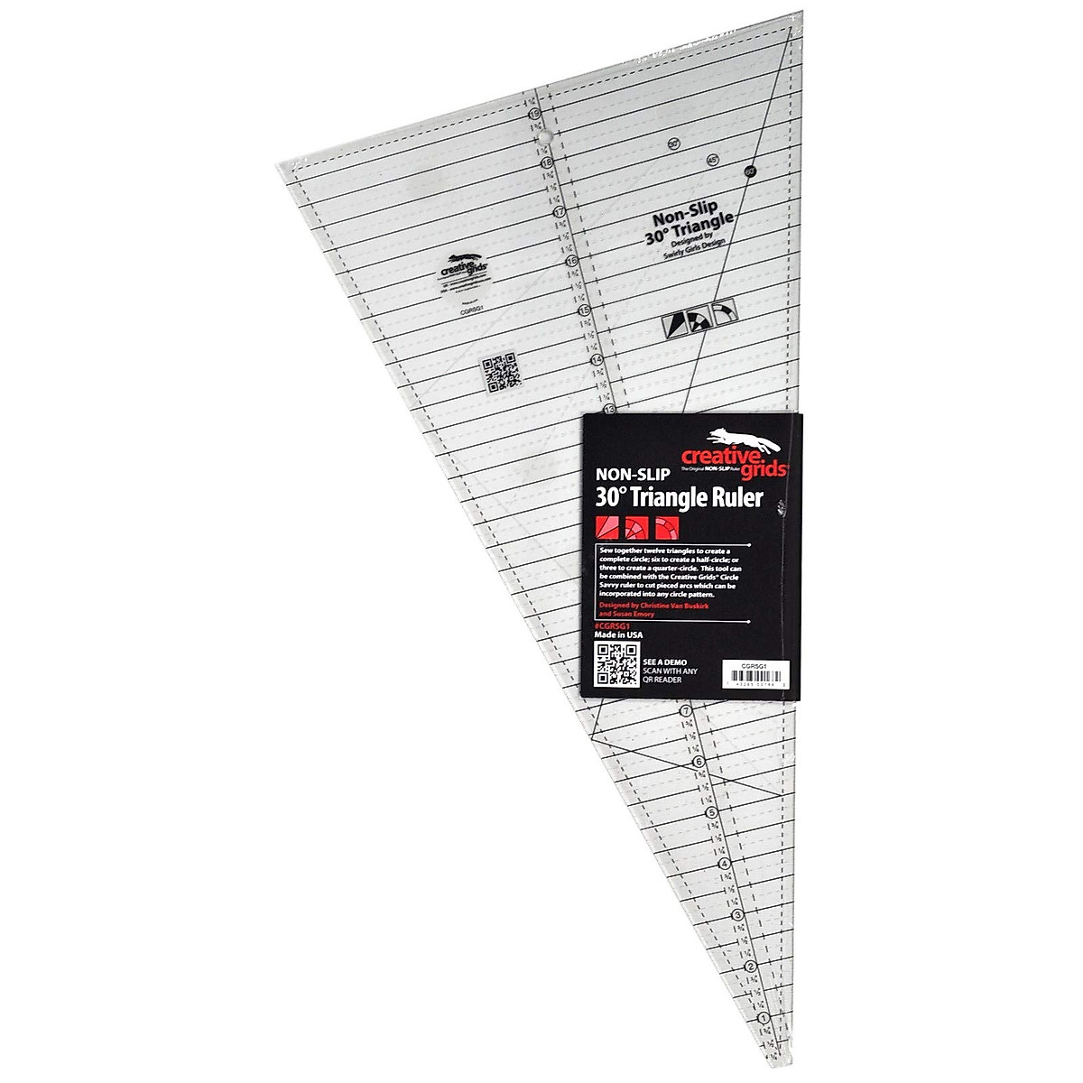 Creative Grids 30 Degree Triangle Quilt Ruler - CGRSG1