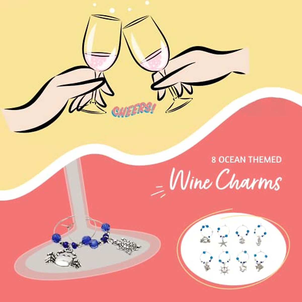 Wine Gifts for Women - The Perfect Wine Gift Basket - 8 Cute Gifts in Each Wine Lovers Gift Box - Includes a Wine Tumbler Bath Bombs Wine Charms and Much More - Curated Gift Baskets for Women