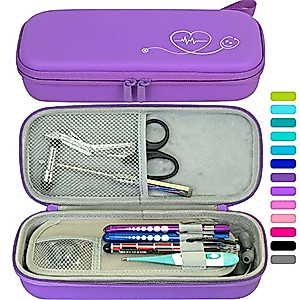 ButterFox Premium Stethoscope Case with Divider and ID Slot for 3M Littmann Classic III, Cardiology IV Diagnostic and More Stethoscopes with Pocket for Nurse Accessories (Purple)