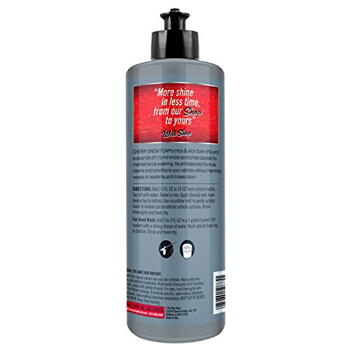 the Wax Shop 50961 Cherry Snow Foam Car Wash Detergent-16oz, 16. Fluid_Ounces