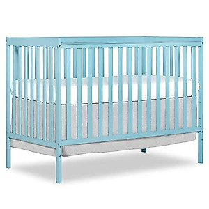 Dream On Me Synergy 5-In-1 Convertible Crib In Aqua Sky, Greenguard Gold Certified