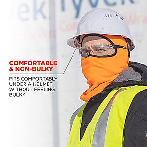 Ergodyne Standard Balaclava Face Mask-Fleece, Orange, One Size