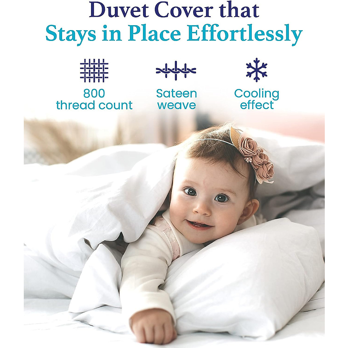 Saferay Green Pinch Pleated 3-Pieces Duvet Cover Set Eastern King Size 116x108 | 100% Organic Cotton Ultra Silky Soft with Zipper Closer & Corner Ties Durable and Fade Resistant, Pintuck (Silver)