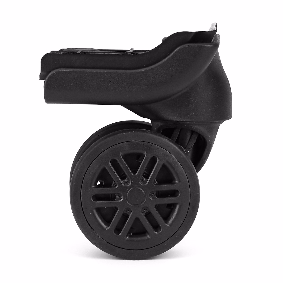 Zoofen Suitcase Wheels Swivel Wheel with Dual-Wheels Luggage Wheels Replacement Suitcase Wheels with 4 Screw Holes (W044-B,2 pcs)