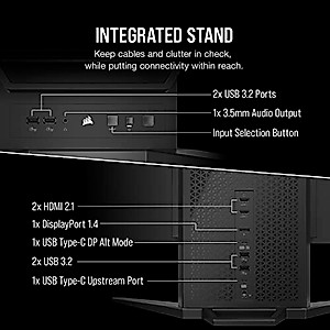 Corsair XENEON Flex 45WQHD240 Gaming Monitor - 45-Inch OLED WQHD (3440 x 1440) Bendable Display, 240Hz Refresh Rate, 0.03ms GtG Response Time, NVIDIA® G-SYNC Compatible, AMD FreeSync™ Premium - Black