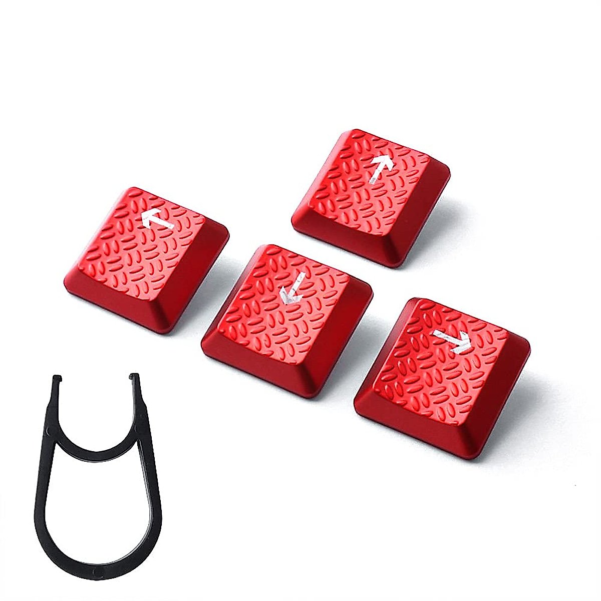 HUYUN Texture Tactility Backlit Keycaps Replacement for GL Tactile Switch Logit G813/G815/G913/G915 TKL RGB Mechanical Gaming Keyboard (WASD+Arrow Keys Red)