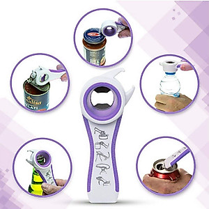 Jar Opener & Bottle Can Opener Multifunction Bottle Lid Grippers for Weak Hand, Elderly, Seniors, Arthritis Sufferers,Child,Women (Blue)